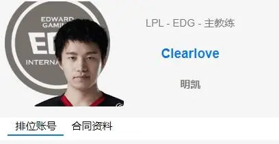 OBGG选手信息更新：Clearlove厂长重新出任EDG主教练！|Clearlove|传奇|EDG主教练_新浪新闻