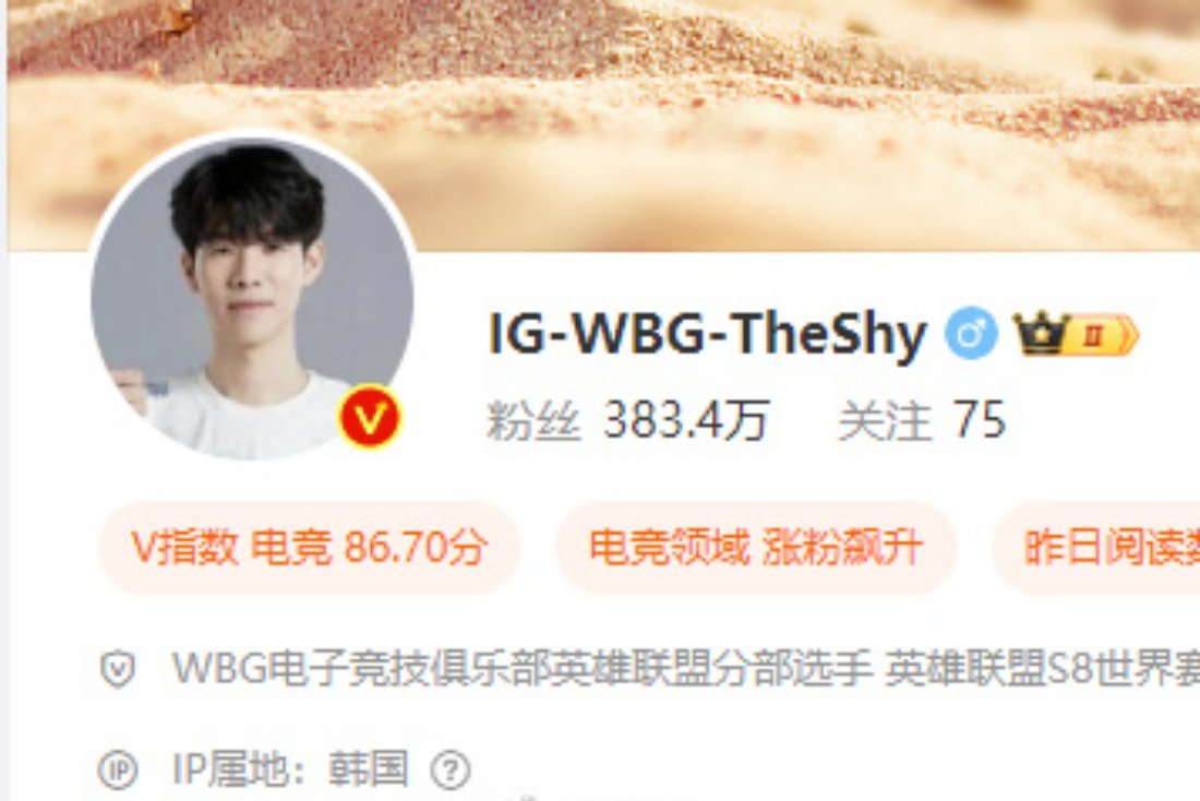 Shy哥改名了 IG-WBG-TheShy 原本的WBG-TheShy……|Shy哥|哆啦A梦|TheShy_新浪新闻