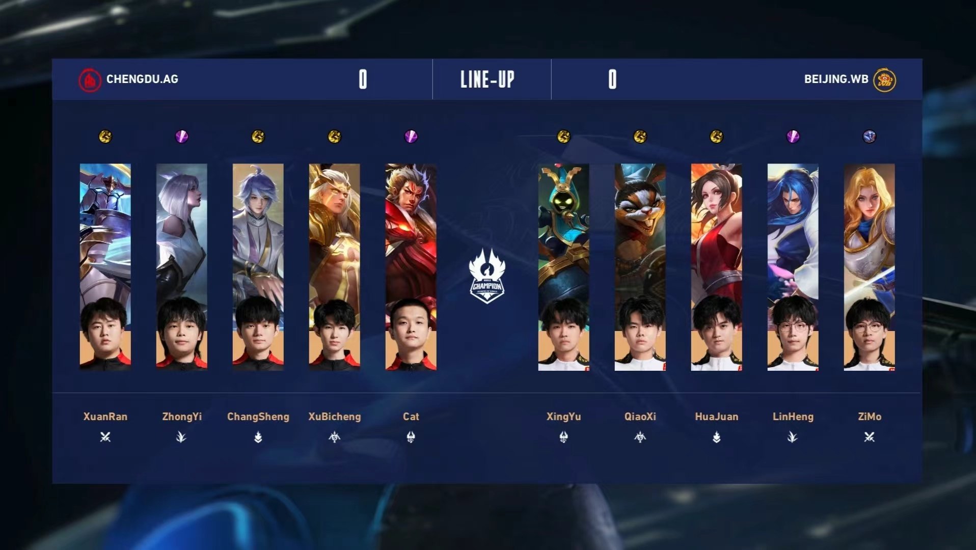 2023王者世冠KIC·总决赛 成都AG超玩会 vs 北京WB 双方阵容如下……|北京|总决赛|成都AG超玩会_新浪新闻