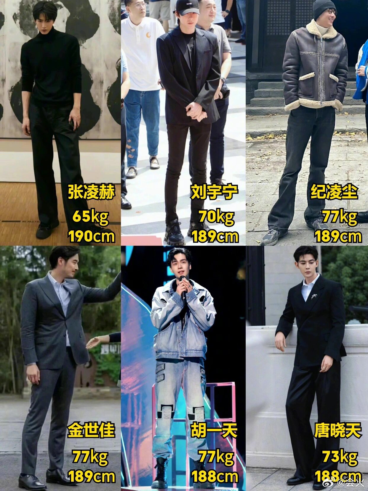 盘点内娱身高185以上的男艺人，终于有了具体认知|艺人|身高_新浪新闻