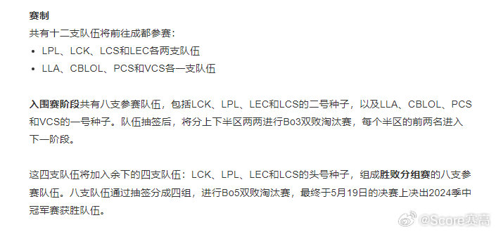 本次MSI赛制|MSI|LCS|lpl_新浪新闻