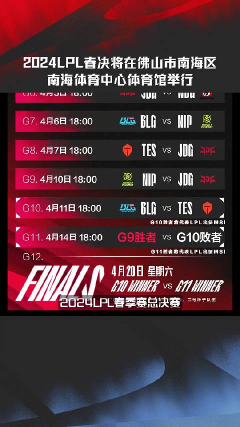 赛事资讯：2024LPL春季赛总决赛将于4月20日在佛山举行|佛山市|LPL春季赛|总决赛_新浪新闻