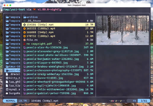 之前介绍过的Yazi - Rust写的终端文件管理工具 现在支持鼠标操作了 详见|鼠标|终端_新浪新闻