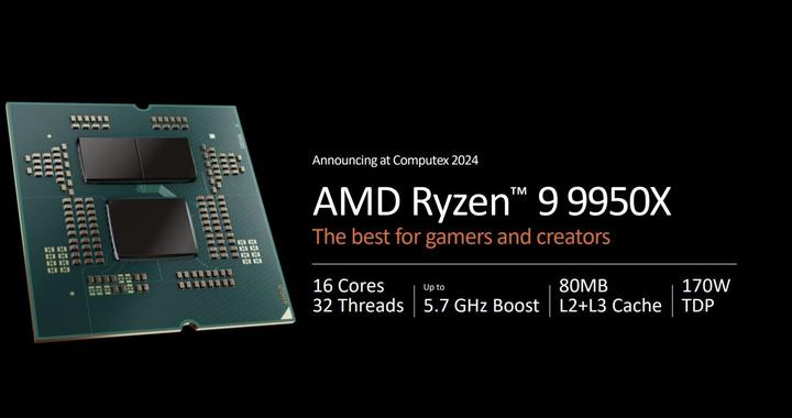 AMD锐龙9 9950X震撼登场 Zen5架构再定义旗舰性能|AMD锐龙|AMD_新浪新闻