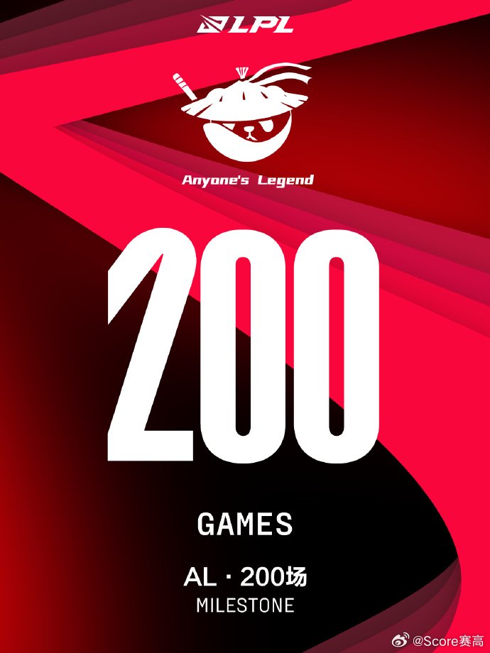 里程碑：AL达成LPL200出场成就|英雄联盟|lpl_新浪新闻