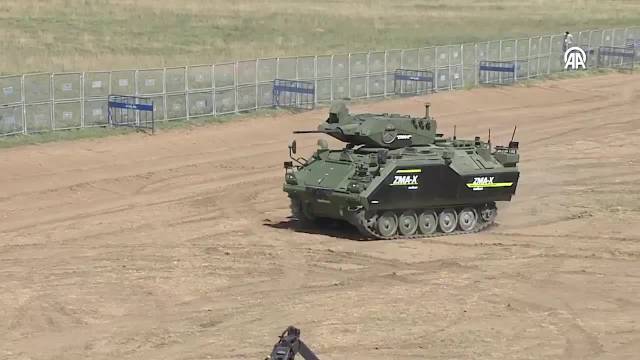 ASELSAN公司在TEKNOFEST Adana展览会（10月2-6日）上展示了ZMA-X机器人战车|战车_新浪新闻