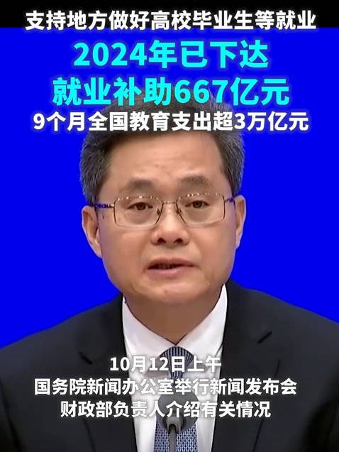 财政部：今年中央财政已下达就业补助资金667亿元_新浪新闻