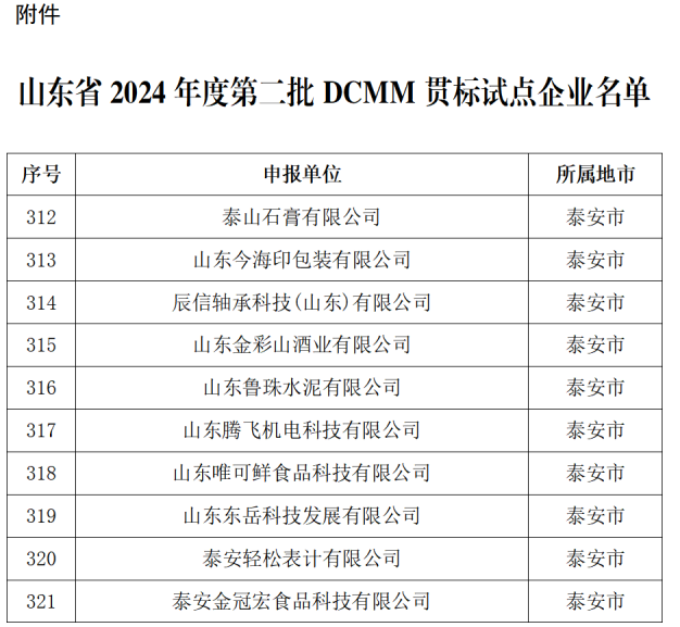 泰安市10家企业入选山东省2024年度第二批DCMM贯标试点名单|泰安市|数据管理|山东省_新浪新闻