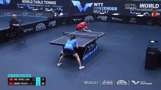 WTT马斯喀特站女单首轮，钱天一11-5、8-11、11-6、11-3吴咏琳，晋级16强|WTT|钱天一_新浪新闻