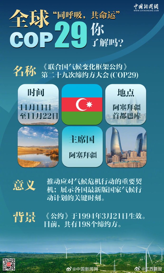 一组图带你看懂COP29|中国_新浪新闻