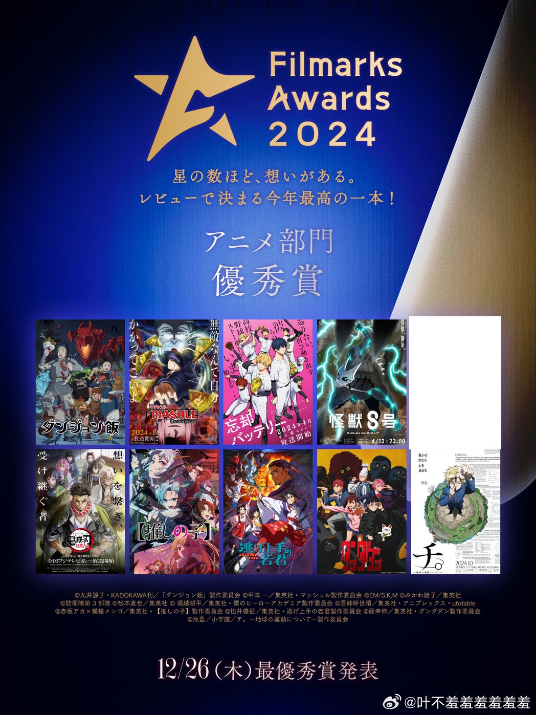 Filmarks Awards 2024年动画优秀奖代表作品🏆 『迷宫饭 第1 季』|候補|马修_新浪新闻