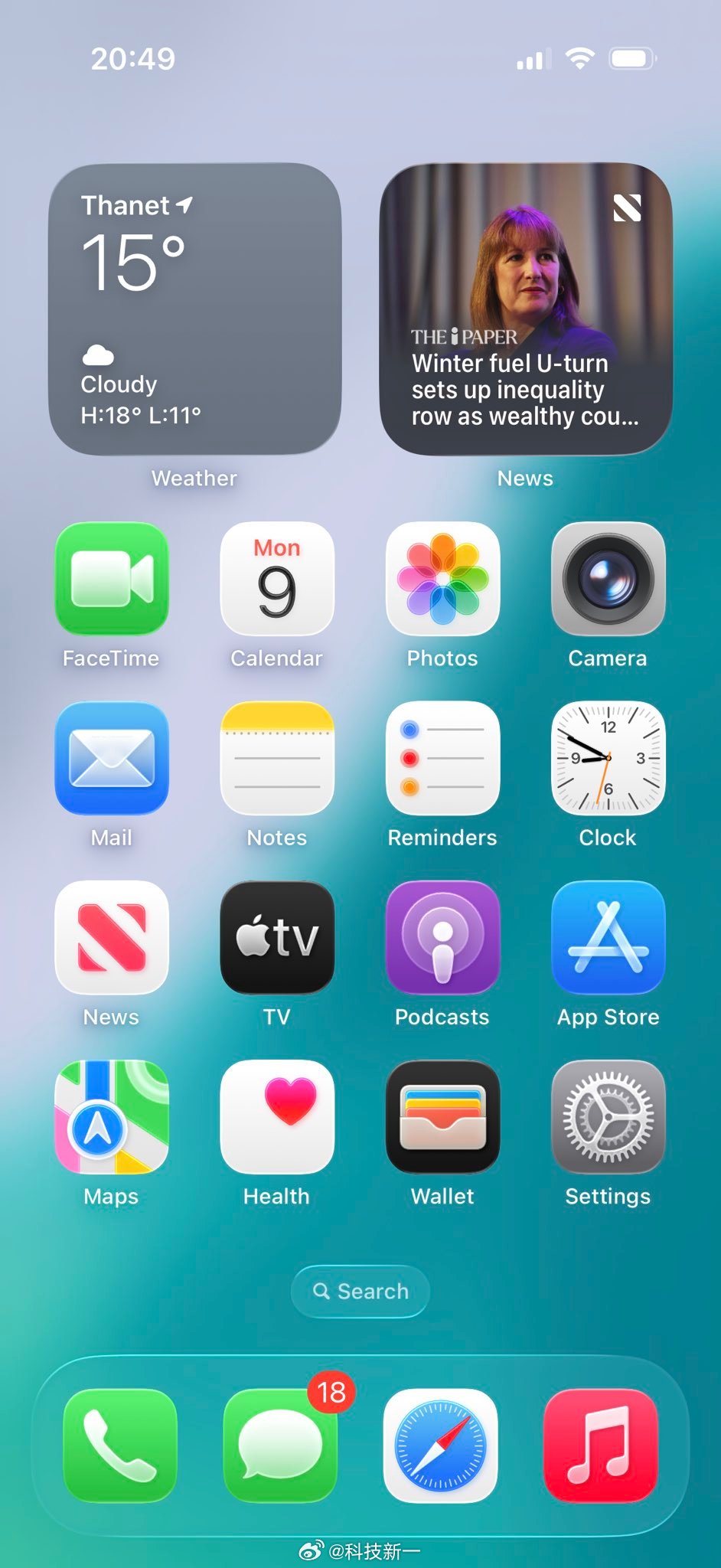 苹果IOS26液态玻璃设计引发新旧UI偏好讨论|苹果|玻璃|设计_新浪新闻