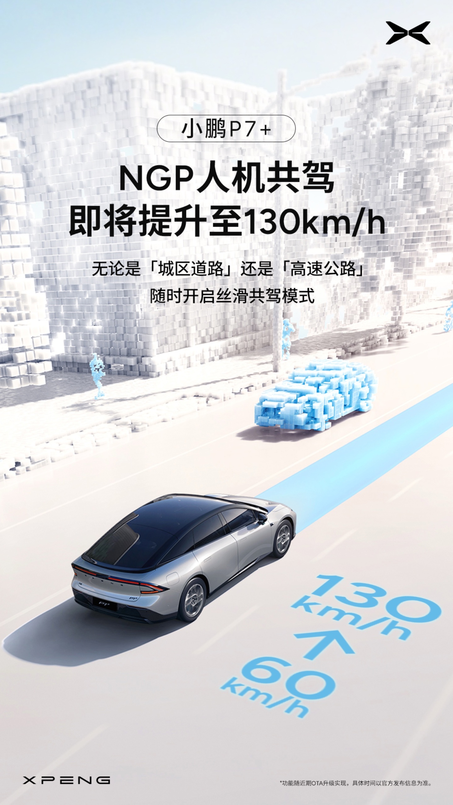 小鹏 P7+ 宣布升级：NGP智能辅助驾驶将从 60km/h 提速至 130km/h|小鹏 P7|小鹏_新浪新闻