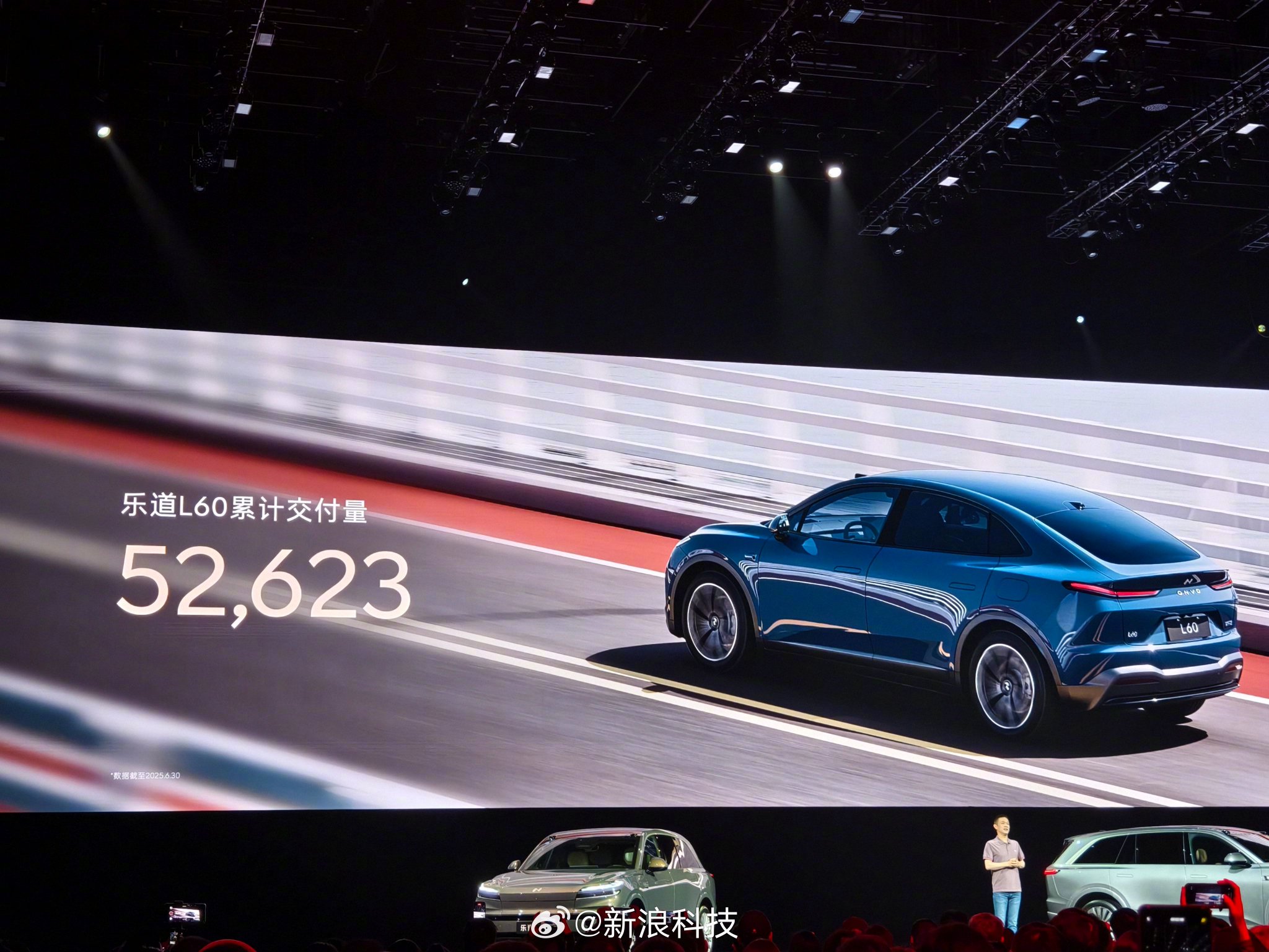 李斌：乐道L60累计交付52623辆，稳居20-30万纯电SUV市场前三|李斌|交付量_新浪新闻
