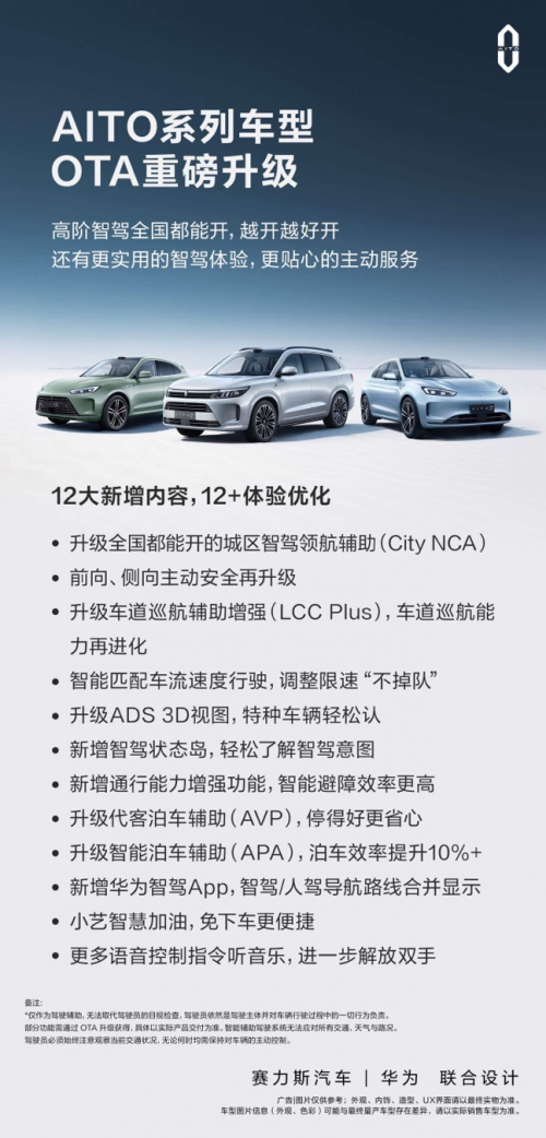 AITO问界高阶智驾版OTA重磅更新，全国城区道路开放NCA功能_新浪新闻