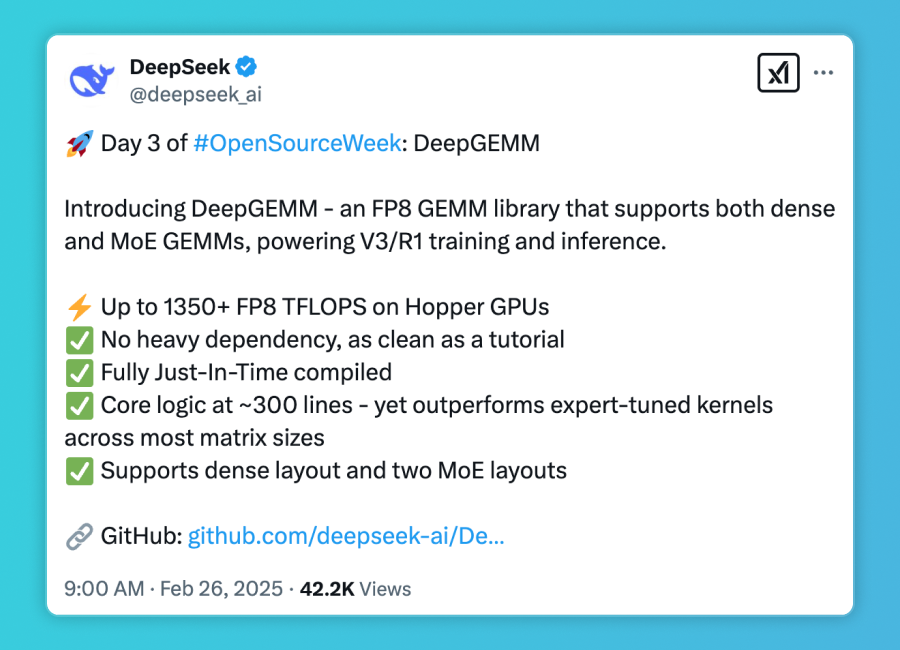 一文詳解：DeepSeek剛開源的DeepGEMM是怎麼回事？ - 新浪香港