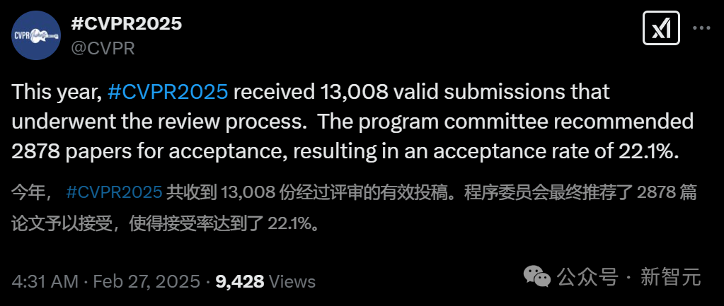 CVPR 2025 錄用率 22.1%，LeCun 中獎！大模型參評，審稿人 19 篇論文被拒 - 新浪香港