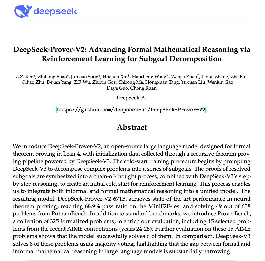 DeepSeek「五一禮包」來了！新開源模型數學推理能力大提升｜附實測細節 - 新浪香港