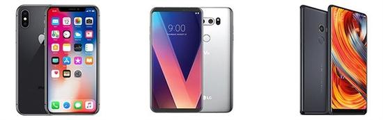 iPhone X真实屏占比PK小米MIX2、LG V30：买谁秒懂|iPhone X|屏占比|全面屏_手机_新浪科技_新浪网