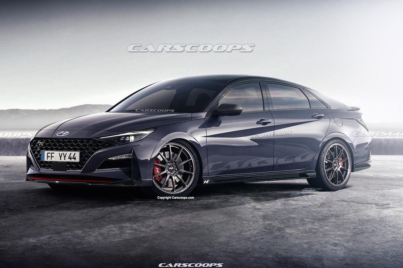 现代Elantra N高性能版效果图曝光 或搭载2.0T引擎-新浪汽车