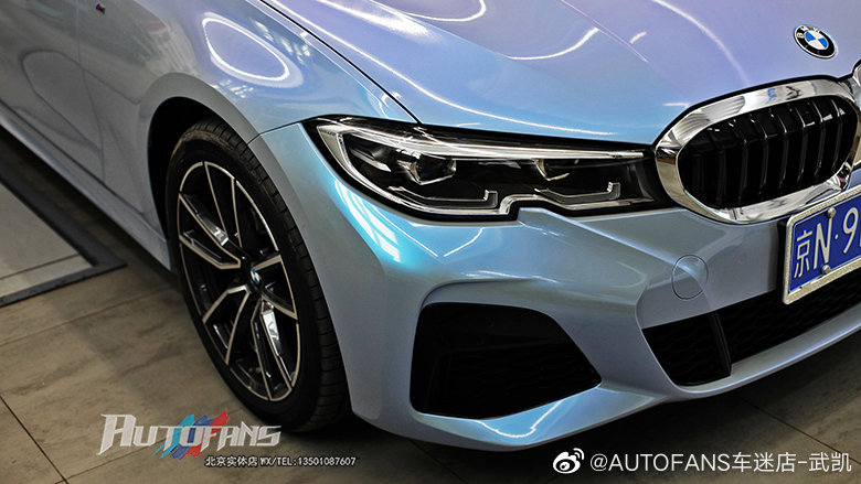 BMW G28 325li 整车AX梦幻天蓝灰-新浪汽车