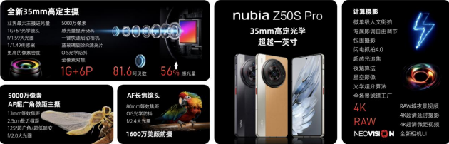 努比亞Z50S Pro正式發佈：定製35mm鏡頭模組 售價3699元起 - 新浪香港