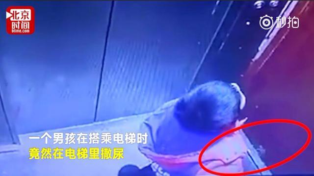 熊孩子在电梯里撒尿、踹门 电梯内心os:给我点尊严好吗手机新浪网