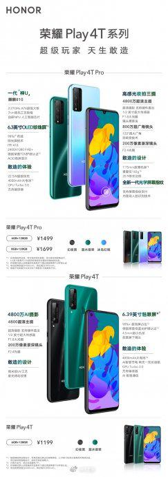 一图看懂全新荣耀Play4T/Pro：麒麟810+4800万后置三摄……__财经头条
