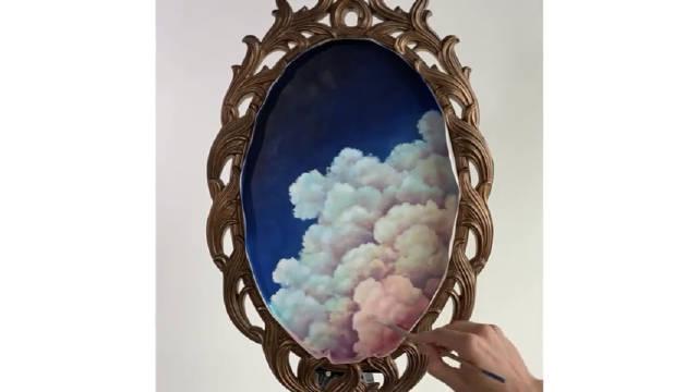 俄罗斯画家Feliks Kaparchuk镜子画合集，镜子反光自带特效……_新浪新闻