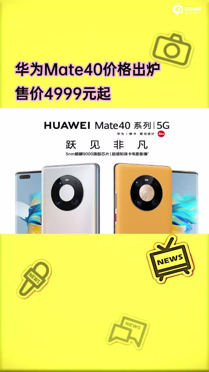 华为Mate40起售价4999元 Mate40 Pro起售价6499元_手机新浪网