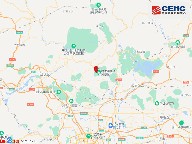 北京怀柔区发生2.6级地震，震源深度18千米_手机新浪网