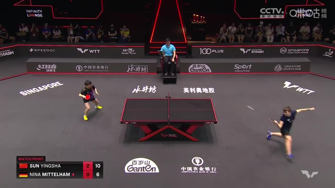 WTT新加坡大满贯2023女单1/8，@孙颖莎 3-0战胜米特兰姆……_手机新浪网