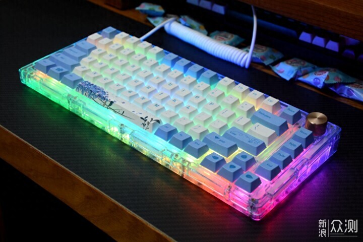 軟硬雙結構，Miel M75 Blue Flurry亞克力鍵盤 - 新浪香港