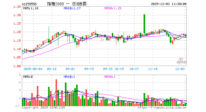 中证2000ETF增强（159556）跌0.51%，半日成交额72.49万元_手机新浪网