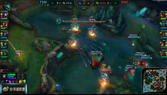 S6首日第六场：RNG大胜TSM 牛头疯狂带节奏就是干-新浪电竞_电竞赛事_直播报道_新浪电子竞技