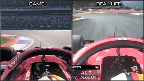 《F1 2018》游戏画面VS真实F1赛车 全方面超写实！_新浪游戏_手机新浪网