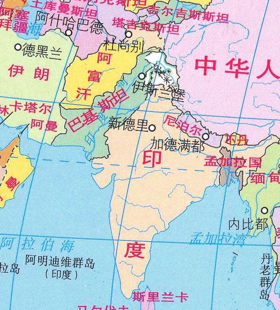 巴基斯坦地图 - 随意云