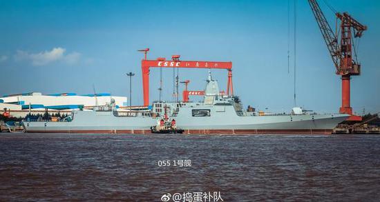 我首艘055大驱为何下水1年多才海试 主要设备均已安装_手机新浪网