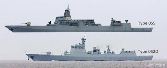 我055和052D等比例对比图曝光 052D娇小到让人意外_手机新浪网