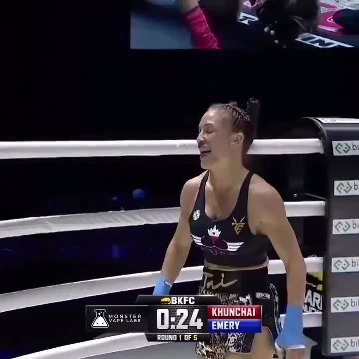 TAI EMERY在裸拳/泰国3赛事赛后疯狂庆祝