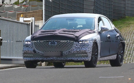 现代全新捷恩斯G80谍照 或于2019年亮相-新浪汽车
