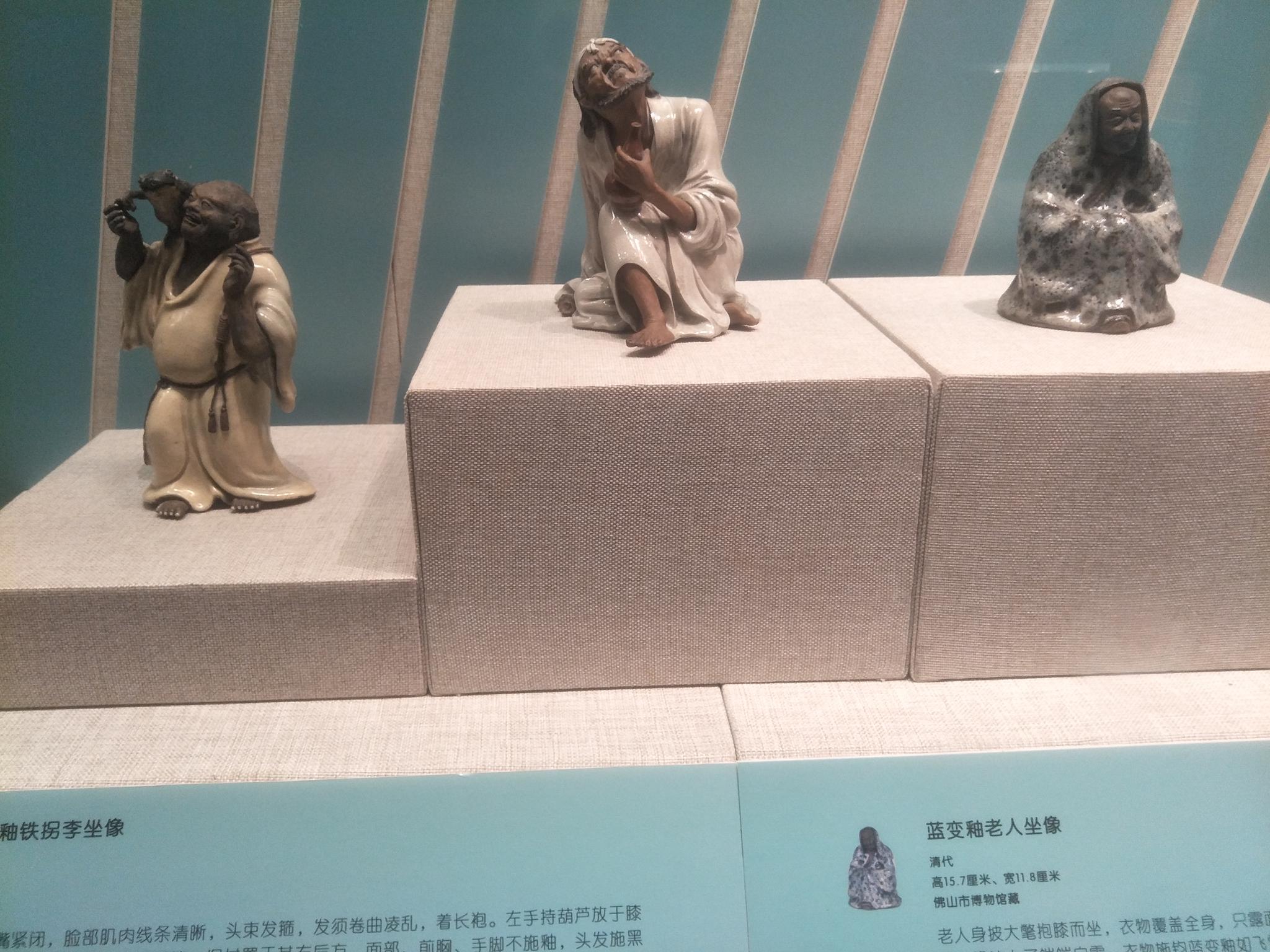 大连博物馆人物陶瓷工艺品，原创摄影
