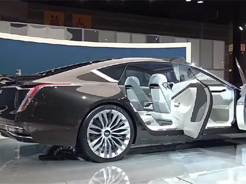 成都车展现凯迪拉克CT8，配无框车门，车长堪比A8，颜值完胜奔驰-新浪汽车