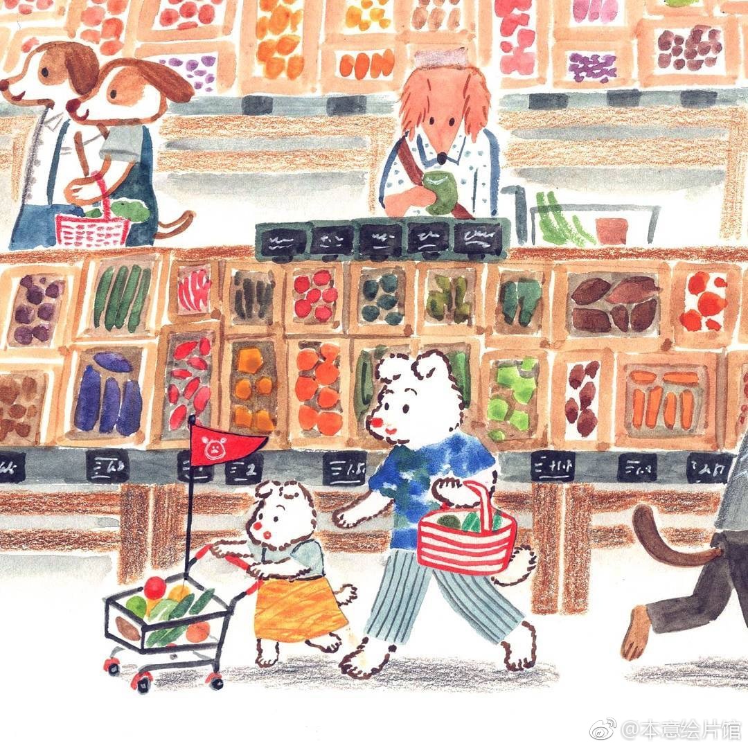 插画家Ya-Ling Huang笔下描绘的和家人在一起的幸福生活 ️| ins