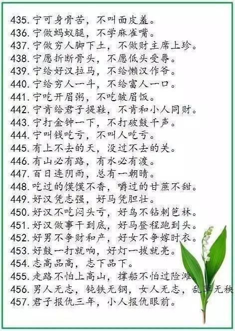 500句经典中华谚语,教会孩子生活常识+道理!赶快为孩子收了