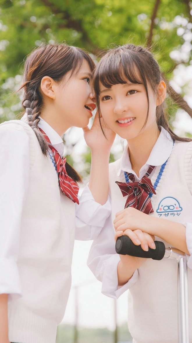 清纯甜美学生妹清新迷人姐妹花清新粉嫩阳光俏皮唯美写真 学生妹 姐妹花 写真 新浪新闻
