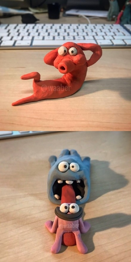 超级呆萌黏土作品 艺术家Rich Webber