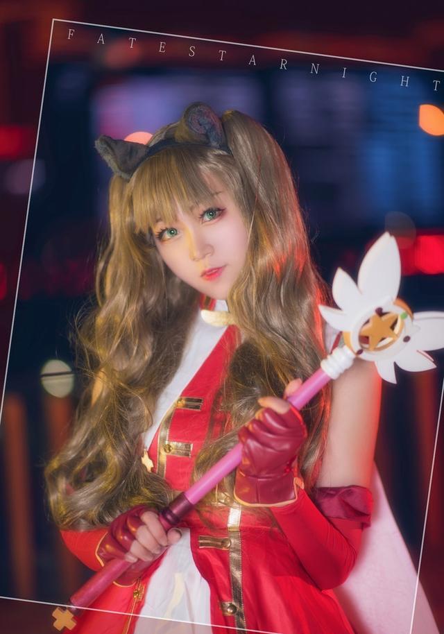 Fate万华红宝石礼装cos，双马尾小可爱魔法少女远坂凛|魔法少女|Fate|双马尾_新浪新闻