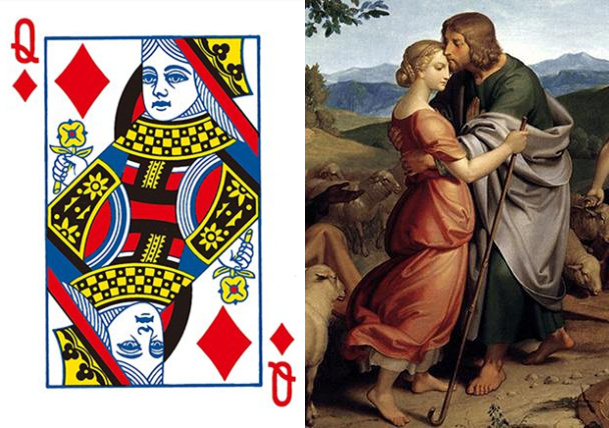 扑克牌中每个花色的 Q 分别代表的是谁|皇后牌|女王|蔷薇花_新浪新闻