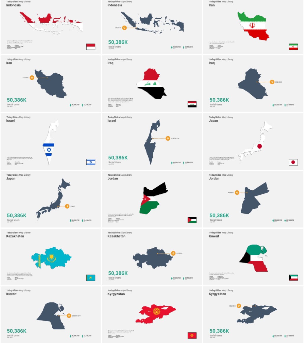 PPT神作，92页亚洲地图模板！